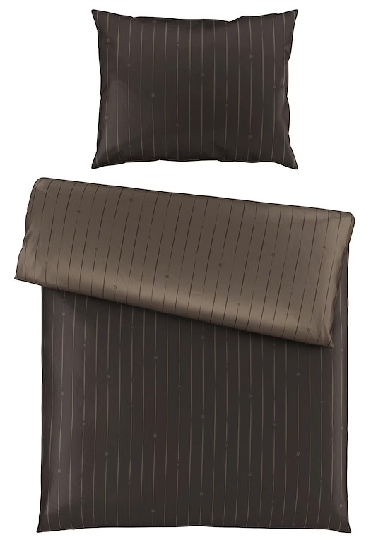 POSTELJINA SA DVA LICA STRIPES DK 140/200 cm saten braon