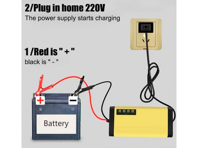 Punjač za auto baterije 12V 2A