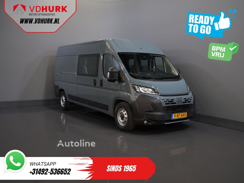 Fiat Ducato 2.2 MJ 180 pk Aut. L3H2 DC Dubbel Cabine BPM VRIJ! 6 Pers kombi minibus