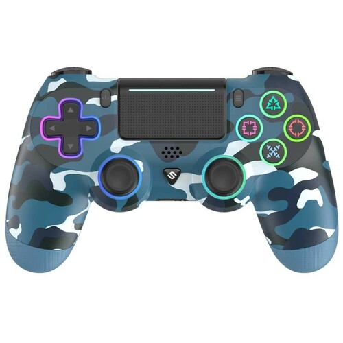 SPAWN PlayPro 4 Wireless Controller Blue Camo - PS4/PS3/PC/Android/IOS/SD