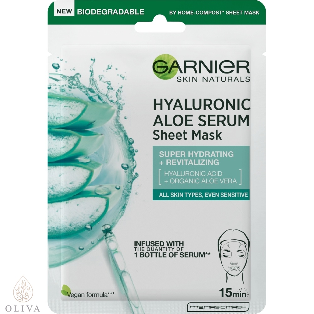GARNIER SKIN NATURALS HYALURONIC ALOE TISSUE MASK SUPER HYDRATING + REVITALIZING