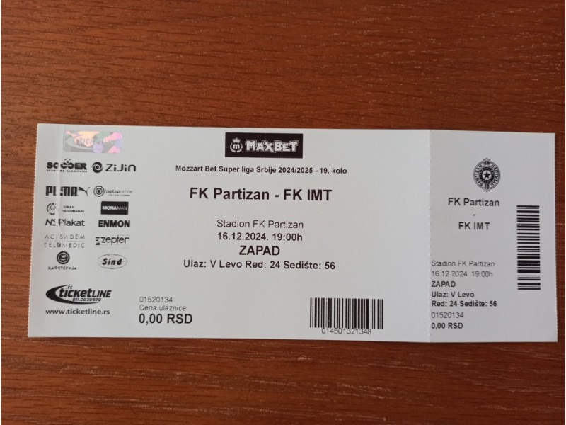 PARTIZAN - IMT 16.12.2024. !!!