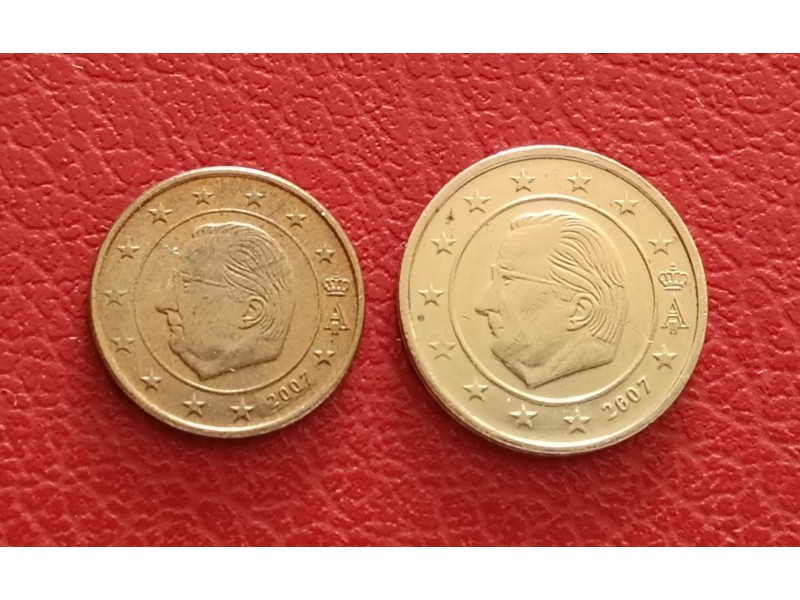 Belgija - 1 i 2 euro centa 2007.