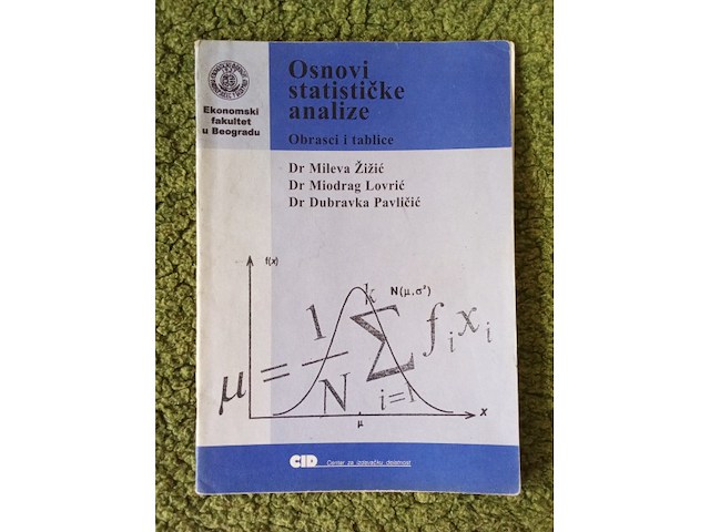 Osnovi statističke analize - Obrasci i tablice -