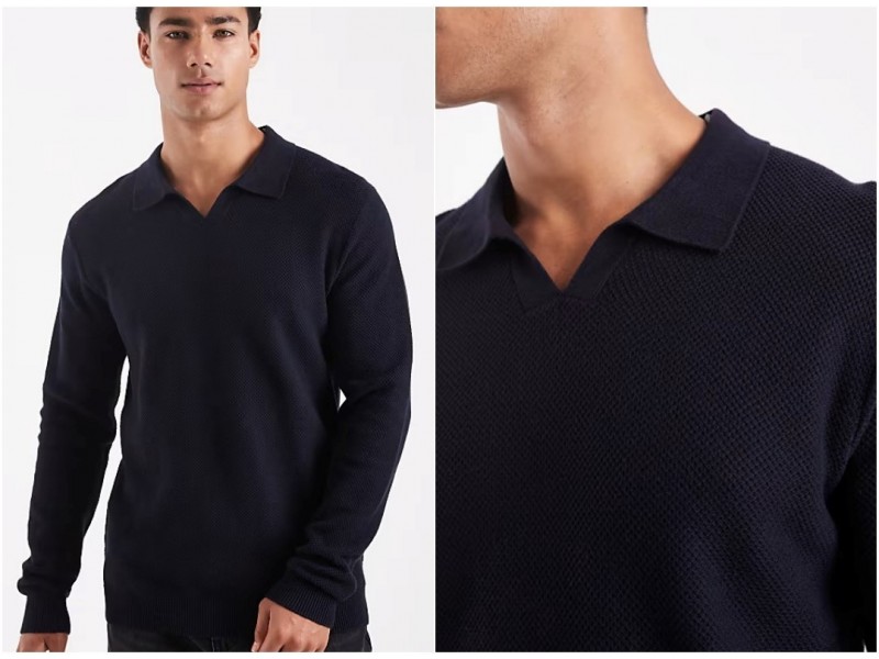 **JACK&JONES** pamučni džemper sa polo kragnom, KAO NOV