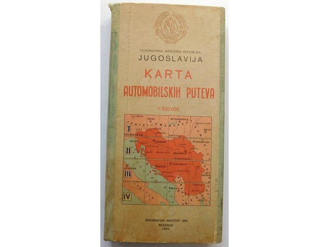 Karta automobilskih puteva FNRJ 1953