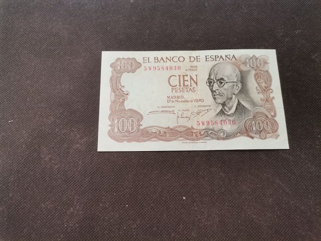 SPAIN 100 PESETAS 1970 XF