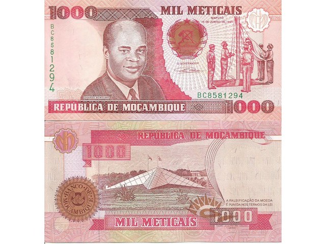 MOZAMBIQUE 1000 meticais 1991. UNC