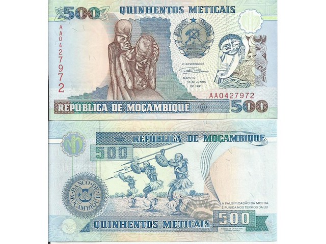 MOZAMBIQUE 500 meticais 1991. UNC