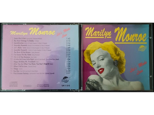 Marilyn Monroe-Let s Make Love Made in Germany CD