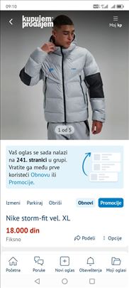 Nike storm-fit vel. XL