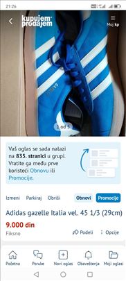 Adidas gazelle Italia vel. 45 1/3 (29cm)