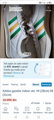 Adidas gazelle indoor vel. 48 (31cm)