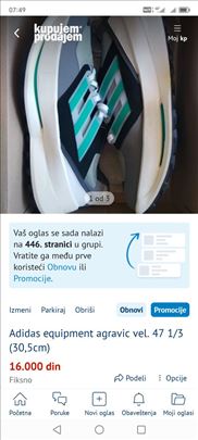 Adidas equipment agravic vel. 47 1/3 (30,5cm)
