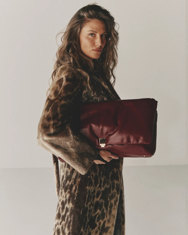Kožna torba Faye Oversize clutch