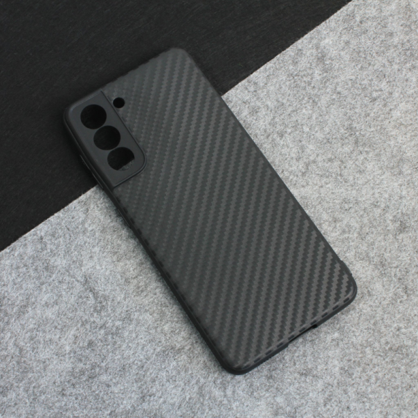Maska za Samsung Galaxy S21 Carbon fiber crna