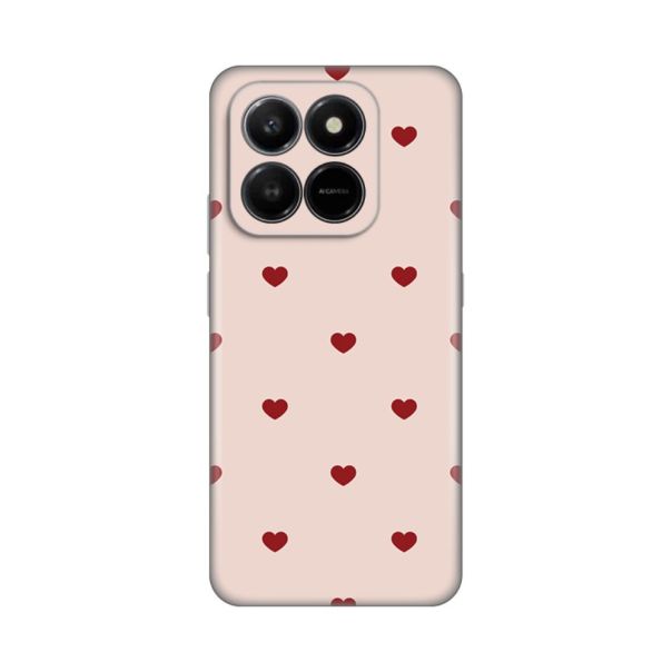 Maska za Honor X7d 4G/400 Smart 5G Beige Hearts Silikonska Print