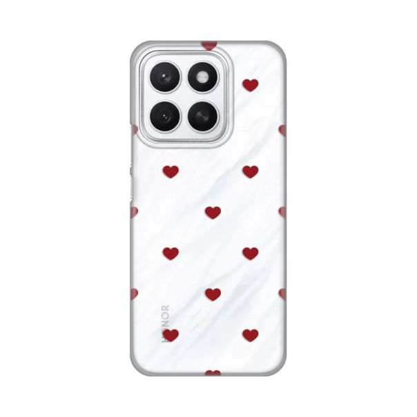 Maska za Honor X8c Red Hearts Silikonska Print