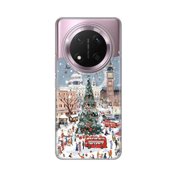 Maska za Honor Magic 7 Lite Christmas Town Silikonska Print Skin