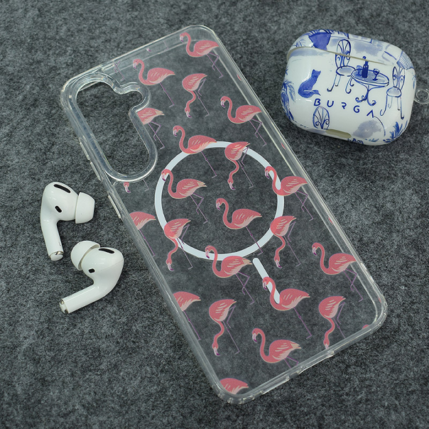 Maska za Samsung S25 FE/S731B Tropical Flamingos Mag Case Nanobit Print