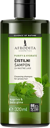 AFRODITA
ESSENCE OF NATURE Purify & Hydrate šampon za masnu kosu, 320 ml