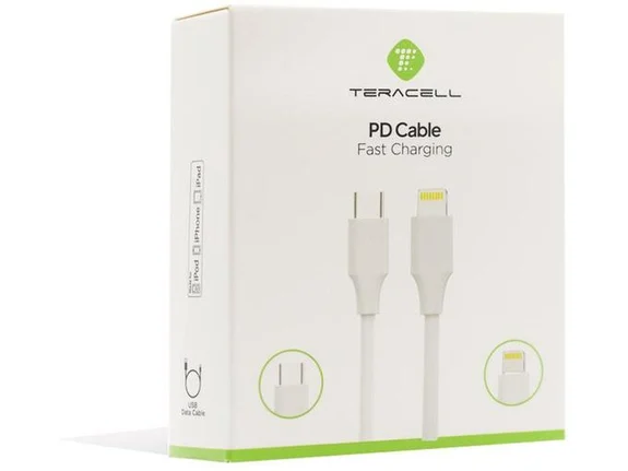 Kabel Teracell Plus PD Type-C na iPhone Lightning beli 1m