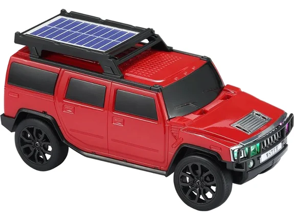 Zvučnik bluetooth WS-696 sa solarnim punjenjem auto crveni