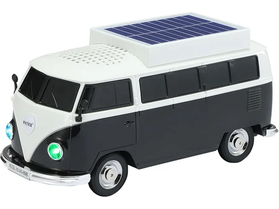 Zvučnik bluetooth WS-698 sa solarnim punjenjem auto crno beli