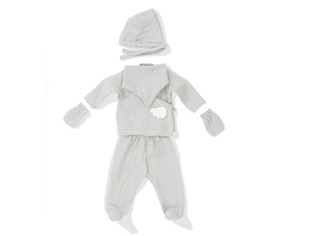 WALLXPERT Set za novorođenče (5 komada) Angel Wings Newborn Baby Set Grey