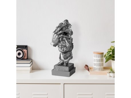 WALLXPERT Decorative Object srebrna figura 032 B
