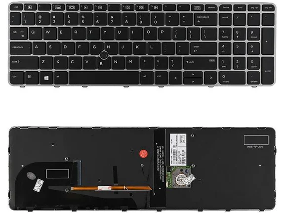 Tastatura za laptop HP 850 G3 pozadisnko osvetljenje sa mišem sivi frejm