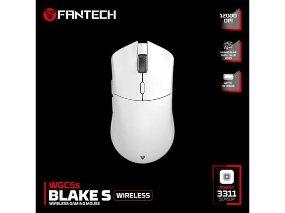 Miš Wireless Gaming Fantech WGC5S blake beli