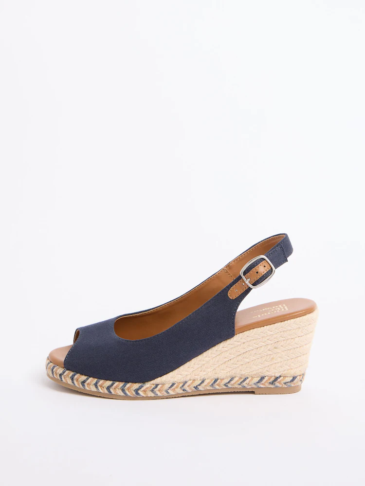 Mornarsko plavo platno - Friends Like These espadrille Cipele sa punom petom S otvorenim prstima Sandale sa slingback