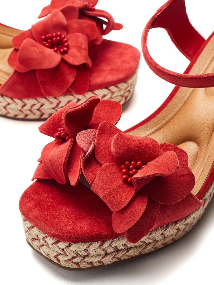 Moda in Pelle Mistee Suede Flower Detail Cipele sa punom petom