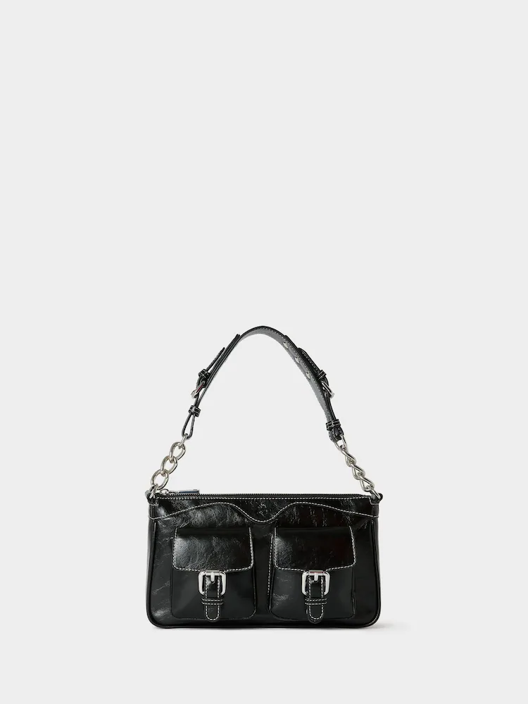 Crno - Osprey London The Cali Leather Shoulder Bag
