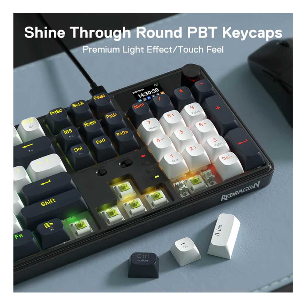 Wyvern LCD Pro K761-WB Wireless/Wired/BT Keyboard