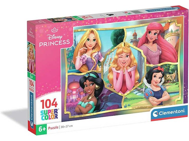 Puzzle slagalice za decu 104 dela Disney Princess Clementoni 25057