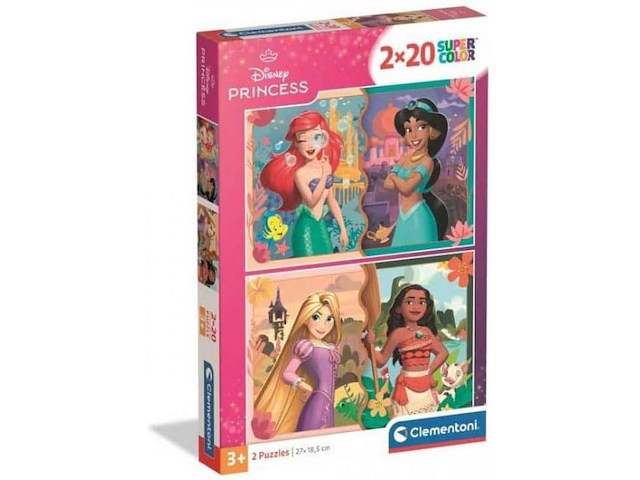 Puzzle slagalice 2x20 delova Disney Princess Clementoni 24092