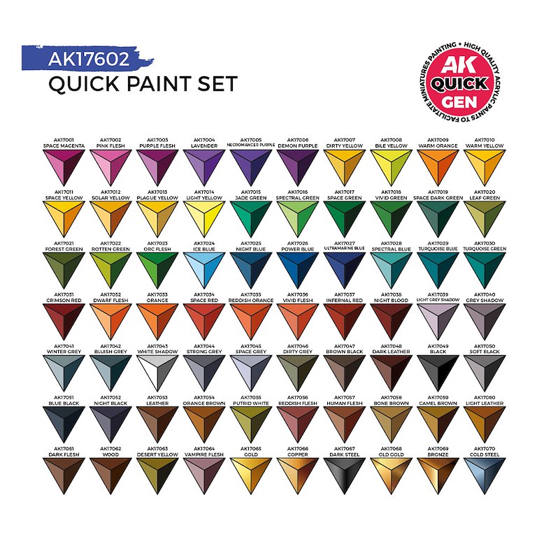 Quick Paint Set 72 Qick Gen Paints