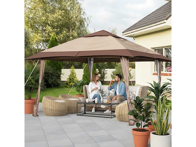 UPF 50 plus Sklopivi POPUP Gazebo 4 x 4 m podesive visine