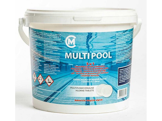 Multi Pool 200g Tablete za tretman vode u bazenima 5u1 3kg MCom