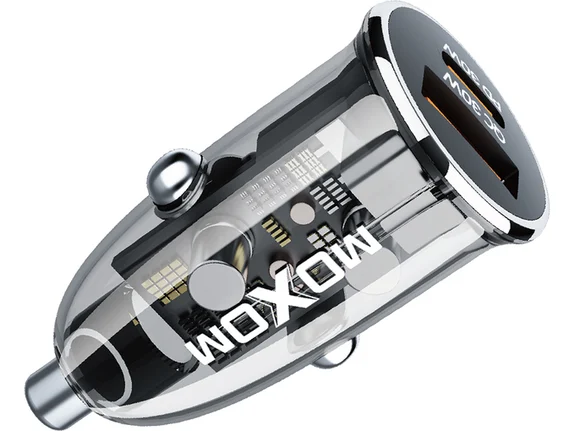 Auto punjač Moxom LX-VC803 PD+QC 30W crni