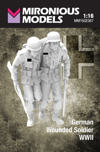 NEW! Mironious Models 16GE067 German WWII Wounded Soldier (2 Figures)