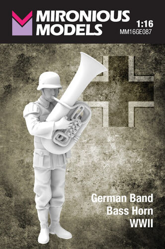 NEW! Mironious Models 16GE087 German WWII Band Bass Horn (1 Figure)