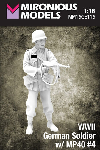 NEW! Mironious Models 16GE116 German WWII Soldier with MP40 No.4