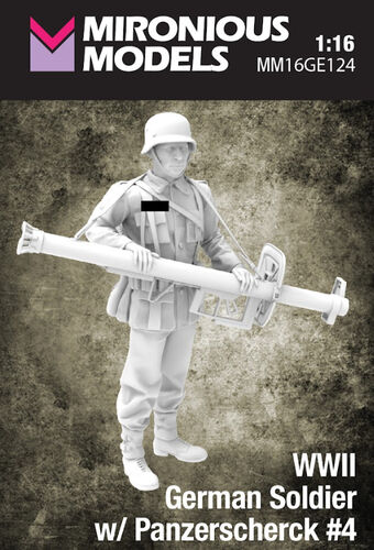 NEW! Mironious Models 16GE124 German WWII Soldier with Panzerscherck No.4