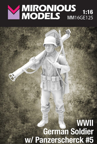 NEW! Mironious Models 16GE125 German WWII Soldier with Panzerscherck No.5