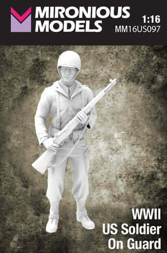 NEW! Mironious Models 16US097 US WWII Soldier on Guard (1 Figure)