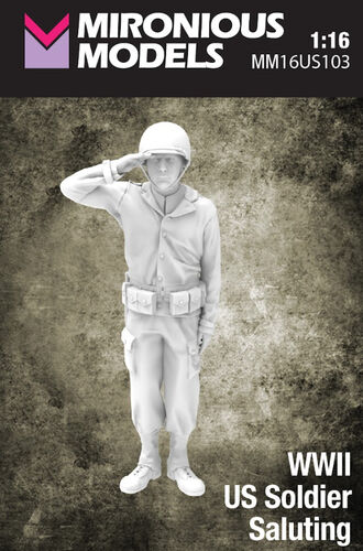 NEW! Mironious Models 16US103 US WWII Soldier Saluting (1 Figure)