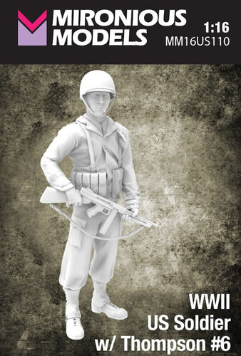 NEW! Mironious Models 16US110 US WWII Soldier with Thompson No.6 (1 Figure)